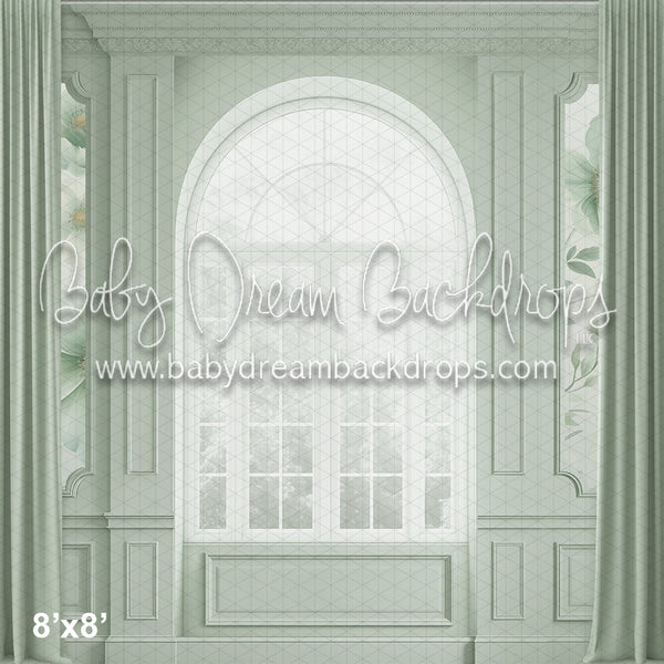 Mint Floral Wainscoting Window (AZ) – Fine Art Dream Drops