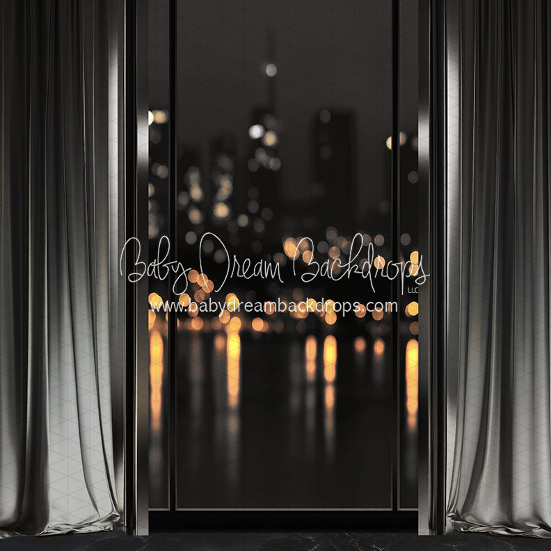 X Drop Modern Chrome Glow Window (CC) – Fine Art Dream Drops