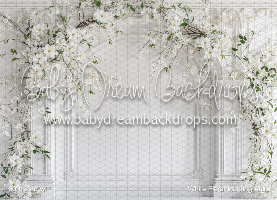 White Floral Molding Arch (WM) – Fine Art Dream Drops