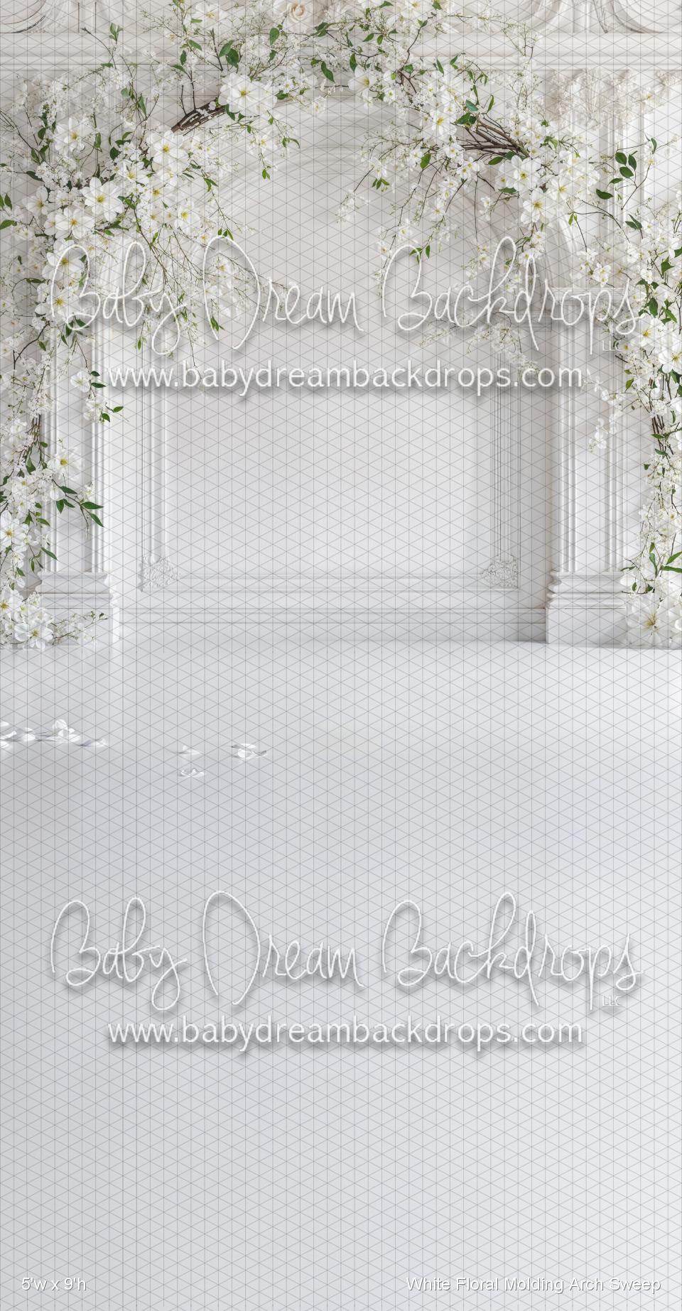 White Floral Molding Arch Sweep (WM) – Fine Art Dream Drops